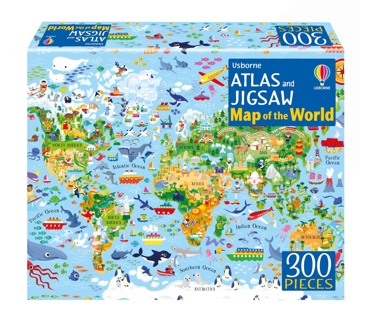 Map of the World (Usborne Atlas and Jigsaw) – Westwood Books